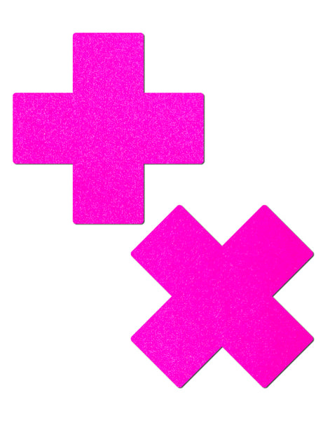 CROSS NIPPLE PASTIES - NEON PINK – TIBBS & BONES